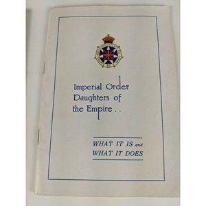Other | Vintage Birks Imperial Order Daughters Of The Empire Pamphlet ...